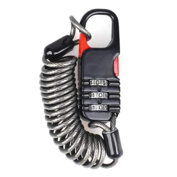 Mini Combination Lock with Cable - 3-Digit Password Resettable Code ...