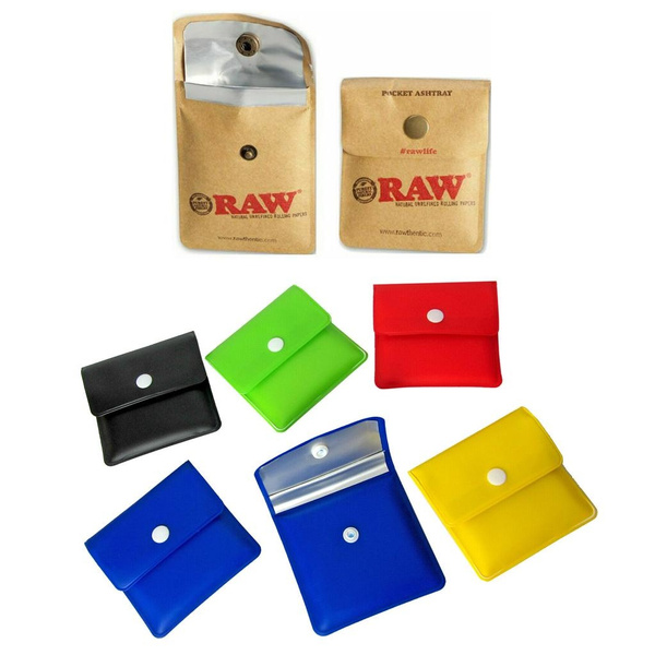 Pocket Ashtray Ash Pouch Fireproof PVC Odor Free Portable Compact ...