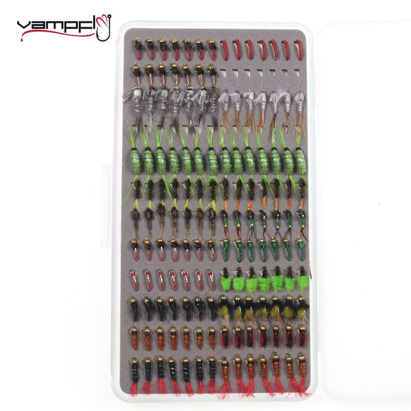 Vampfly 147pcs/Box Ultra Thin Portable Box Beadhead/Shrimp/Stonefly ...