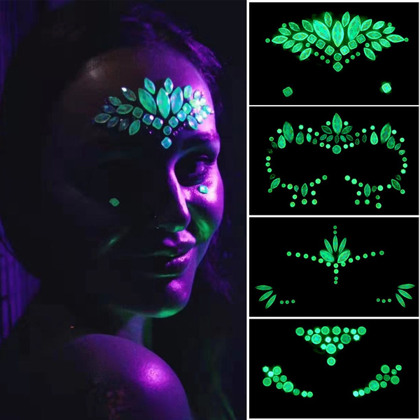 New EDM face paste drill Halloween Ghost face paste drill luminous ...