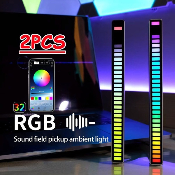 1/2PCS Voice-control Rhythm Light Stick for Car Home Party, 32-Bit RGB ...