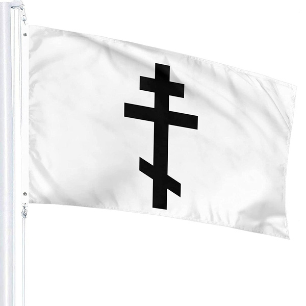 YIJIN28 Eastern Orthodox Cross Flag Garden Flags Courtyard Flag 3x5 ...