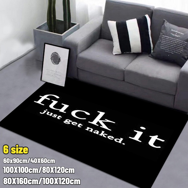 3D Black Funny Carpet Living Room Bedroom Area Rugs Kitchen Bathroom ...