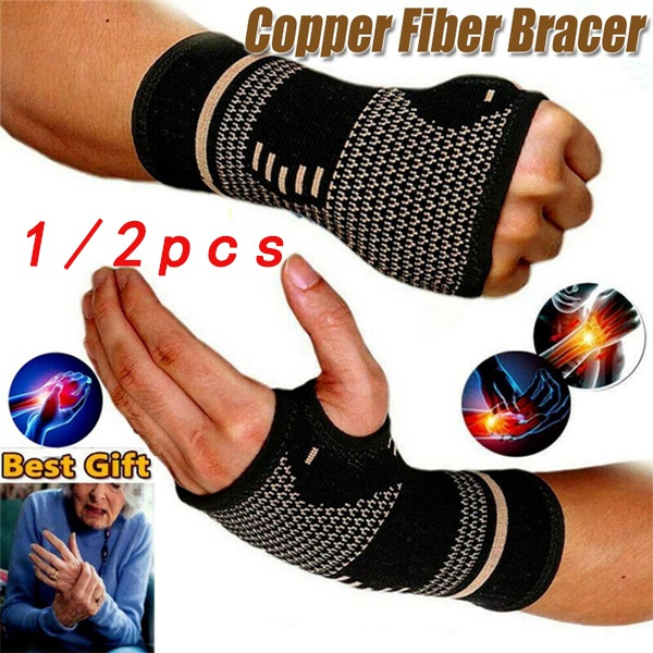 New Upgrade Copper Wrist Hand Brace Support Fit Carpal Tunnel Splint ...
