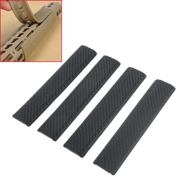4 pieces Soft Rubber Rail Cover Tactical Keymod Handguard Protector For ...