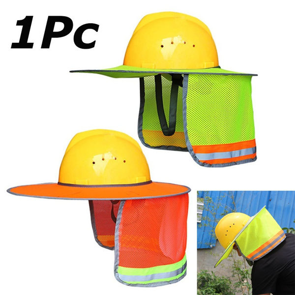 Summer Sun Protection Helmet Reflective Safety Helmet Sun Visor Curtain ...