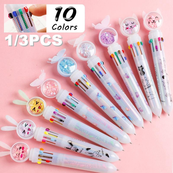 1/3pcs Butterfly Rabbit Cat 10 Colors Cartoon Ballpoint Pen Creative ...