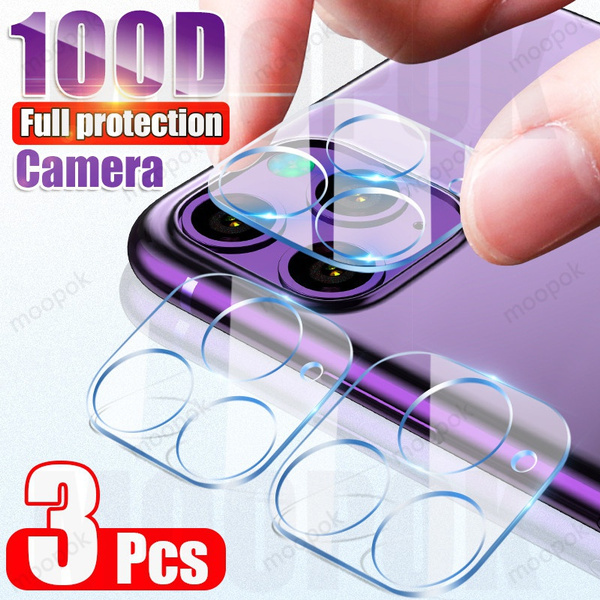 3Pcs iPhone Lens Protector Tempered Glass Camera Lens Screen Protector ...