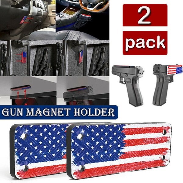 2-Pack Gun Magnet Mount, 50 Lbs Rating,Rubber Coated Gun Holder for ...