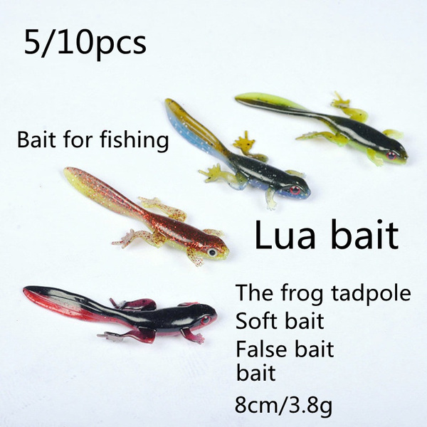 5/10/ PCS Fishing bait 8cm/3.8g Frog tadpole soft bait Lua bait | Wish