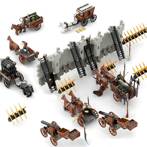 MOC Medieval century catapult soldier wagon wheels Three Kingdoms ...