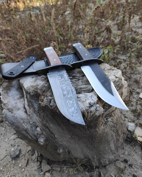 Custom handmade damascus steel knife,Hand forged RAmbo knife with ...