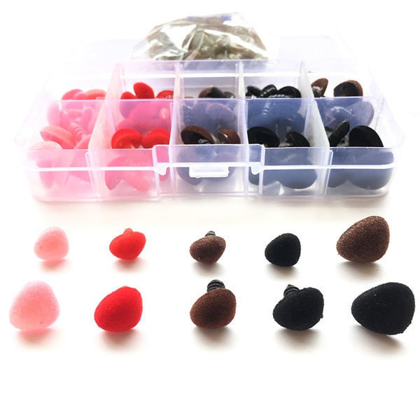 70 pieces/box of flocking triangle nose doll safety nose doll nose DIY ...
