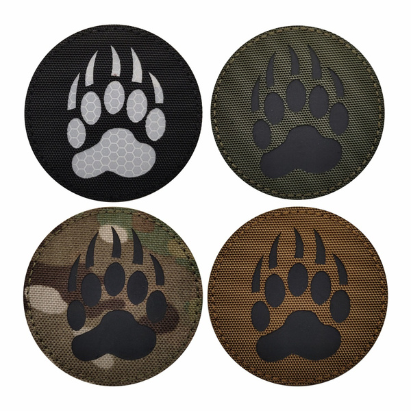Bear Claw Reflective Patches Armband Badge Sticker Decal Applique ...