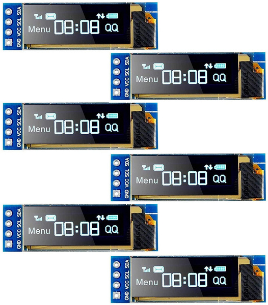 1/2/4/5/6pcs I2C OLED Display Module 0.91 Inch I2C SSD1306 OLED Display ...