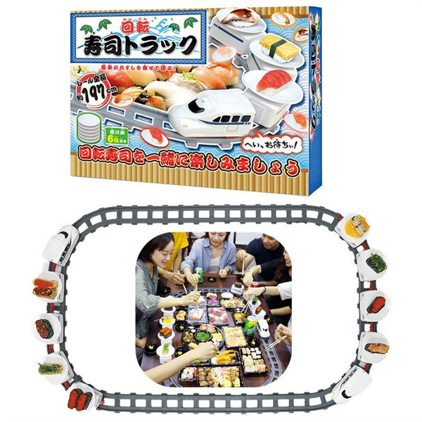 Sushi Train Rotary Sushi Toy Track Conveyor Belt Rotating Table Kid ...
