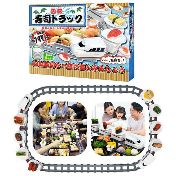 Sushi Train Rotary Sushi Toy Track Conveyor Belt Rotating Table Kid ...