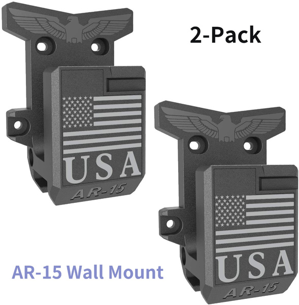 2-Pack Gun Wall Mount for 223/5.56 Rifle + Magazine, AR15 Rifle Wall ...