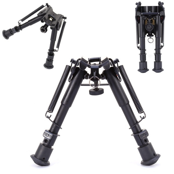 "Adjustable 6"" to 9"" Legs Sniper Hunting Rifle Bipod Sling Swivel ...