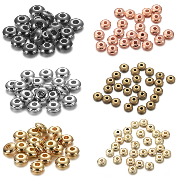200-400Pcs 5 6mm Gold White K Antique Bronze CCB Charm Spacer Beads ...