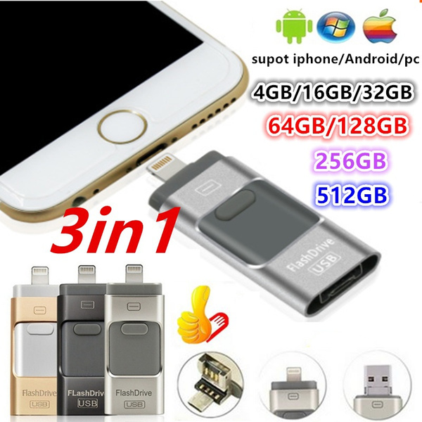 2020 New 3in1 USB 3.0 usb stick for IPhone/iPad/Android/PC I-Flashdrive Pen Drive /Otg Usb Flash ...