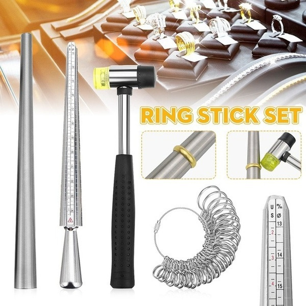 New Upgrade High Quality StainlessSteel Ring Scale Stick Sizer Mandrel ...