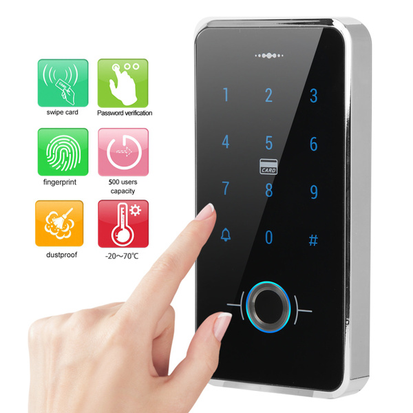 Touch Screen Door Keypad Fingerprint Password Card Reader IP68 ...