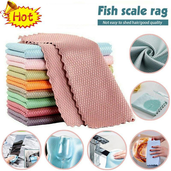 Special Fish Scale Rag for Glass Cleaning, No Traces, Housework ...
