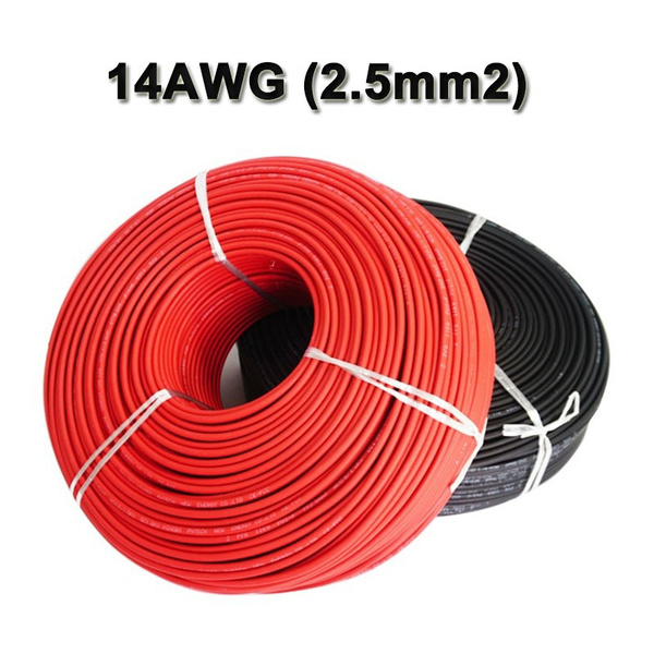 14AWG 2.5mm2 Red and Black Cable for Solar Panel | Wish