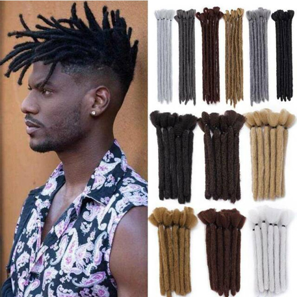 S-NOILITE Handmade Synthetic Dreads Black Dreadlocks Extensions 15/30CM ...