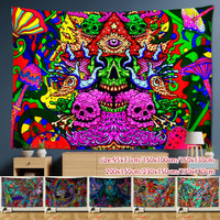Boniboni Psychedelic Tapestry Trippy Wall Tapestry Abstract Monster ...