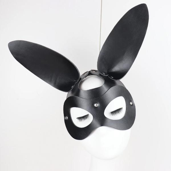 Leather Fox Eye Mask Rabbit Ear Eye Mask Stage Cosplay Mask Couple ...