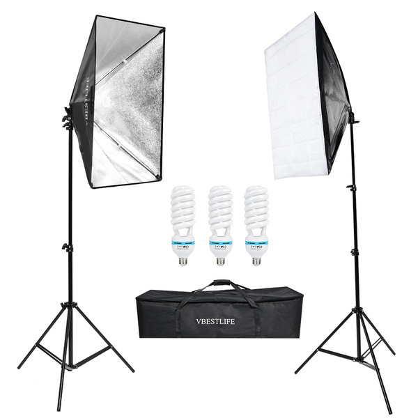 1000W Photo Studio Softbox Light Kit Photography Video Shooting + 2 ...