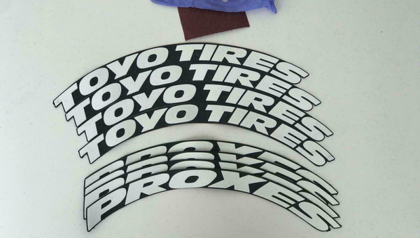 Tire Stickers Lettering For Toyo Tires Car And Motorcycle 1" Label 3D ...