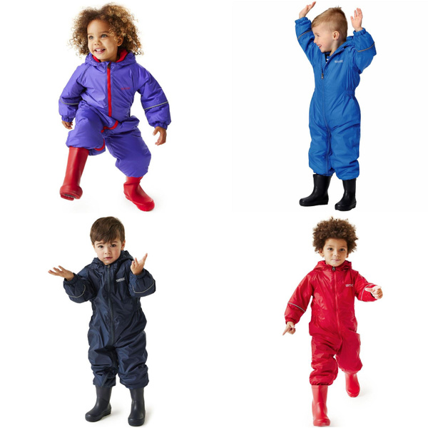 Regatta Kids Childrens Splosh III Outdoor Thermal Waterproof Rain Puddle Suit | Wish