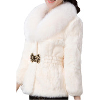 US SIZE 6 Colors.Autumn and Winter Fashion Female Plus Size Faux Fur Collar Coat Keep Warm Short ...