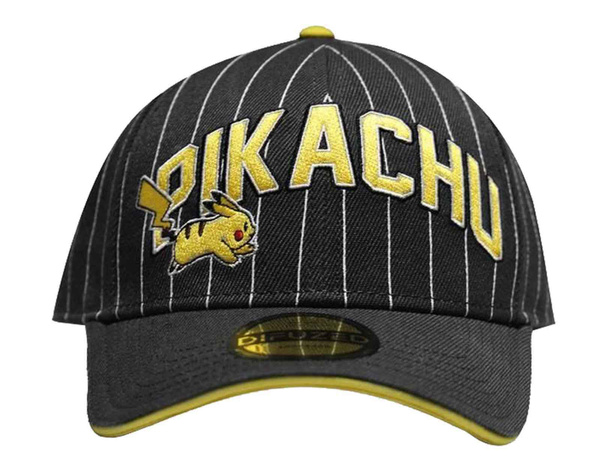 Pokemon Baseball Cap Pikachu varsity Stripes new Official Black Curved ...
