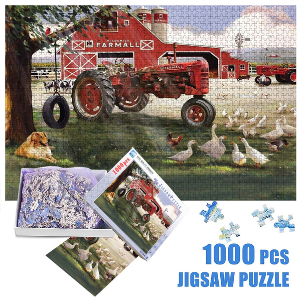 New Arrival Factory Farmall Tractor Big Red Barn Farm Animals 1000 ...