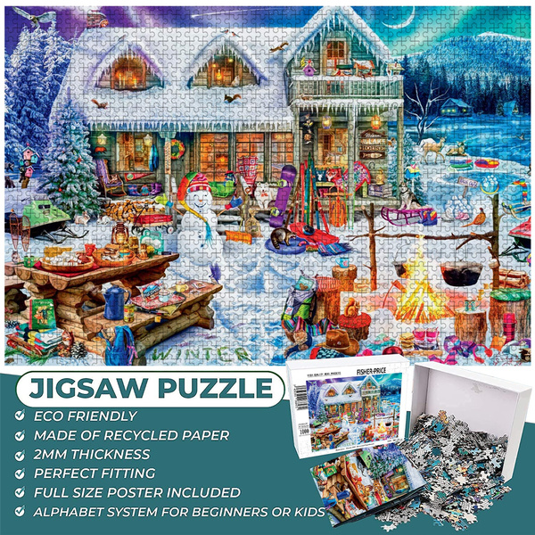 Brand New Winter 1000 Pieces Jigsaw Puzzle Learning Education Difficult ...