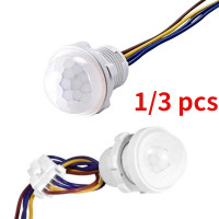 1/3 Pcs AC IR Infrared Body Motion Sensor Detector LED PIR Infrared ...