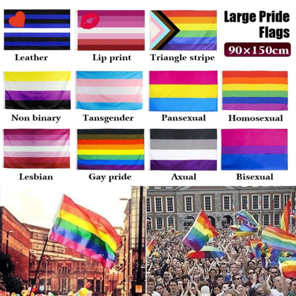 90x150cm LGBT Rainbow Gay Progress Pride Flag Love Is Love Banner Gay Pride Bisexual Gay Pride ...