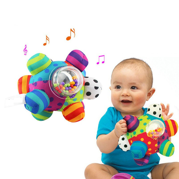 Baby Fun Safety Little Bell Bomb Cloth Ball Tactile Sensory Three ...