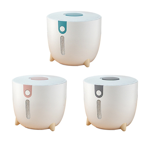 5kg Rice Dispenser with Measuring Cup Grain Storage Bin Storage Box ...