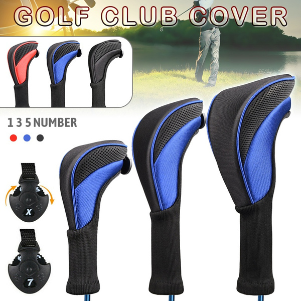 3Pcs/set Golf Club Head Covers Wood Driver 1 3 5 Fairway Woods ...