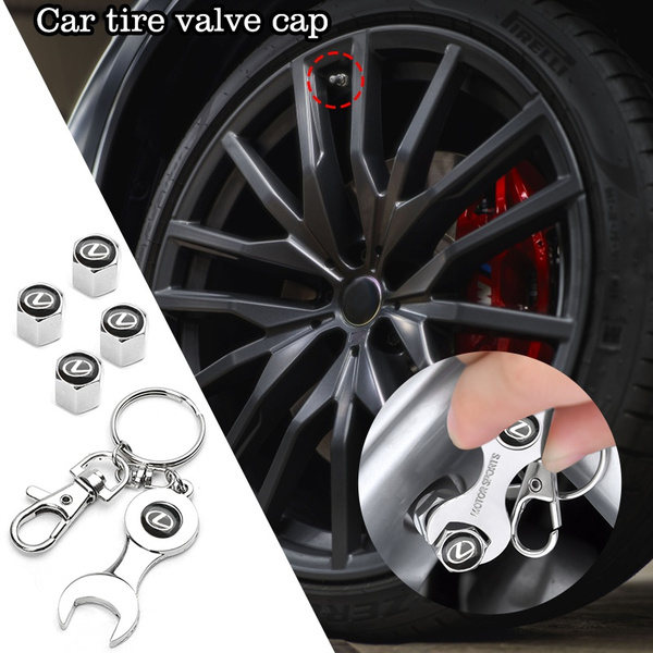 Lexus Tire Valve Cap Small Wrench Key Ring Metal Valve Cap Is Suitable ...