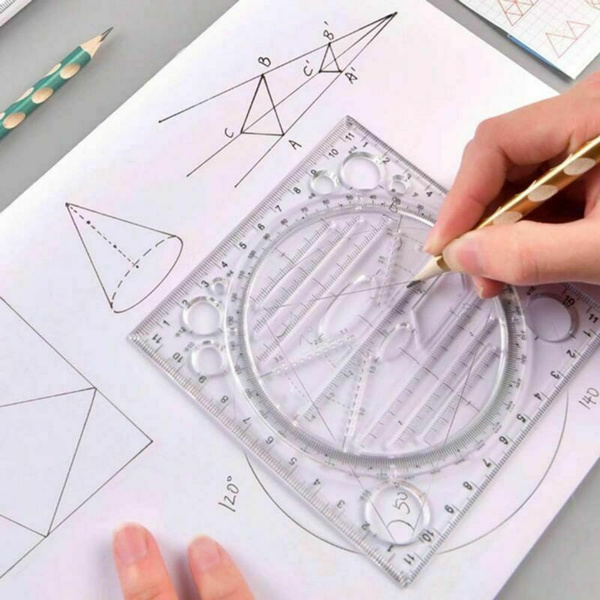 Multifunction Drawing Ruler, Math Geometric Drafting Teaching, Angle ...