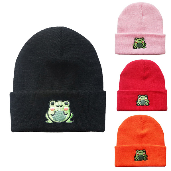 Cute Cartoon Beanie Hat for Women Men Winter Hat Womens Cuffed Beanies ...