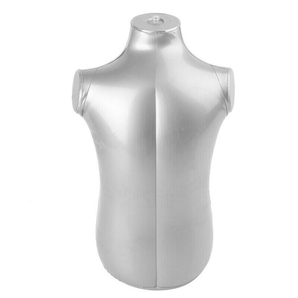 Silver Inflatable mannequin Child Half body Torso Display Clothes Tops ...