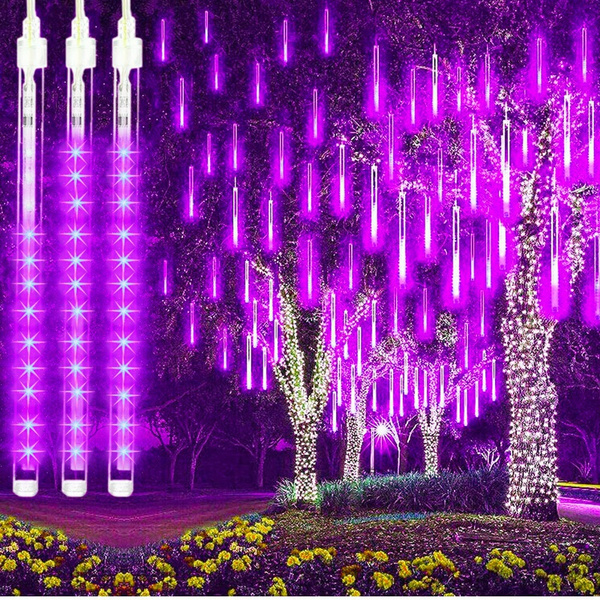 NEW 8 Tubes 192 Leds Meteor Shower Rain Lights, Falling Raindrop Fairy ...
