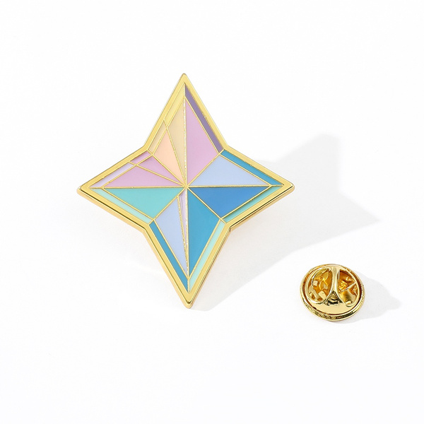 Game Genshin Impact Primogem Enamel Brooch Pin Star Shape Cosplay ...